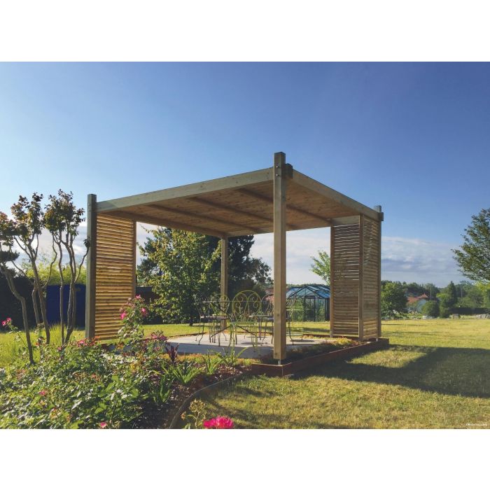 Pergola Luna en pin - 3 x 4m
